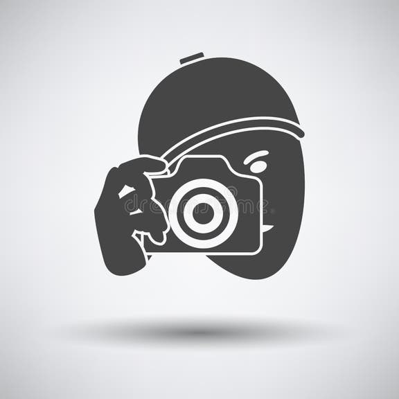 Detective with Camera Icon stock vector. Illustration of modern - 208576765