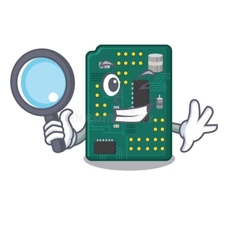 Cartoon circuit board stock vector. Illustration of modern - 27892444