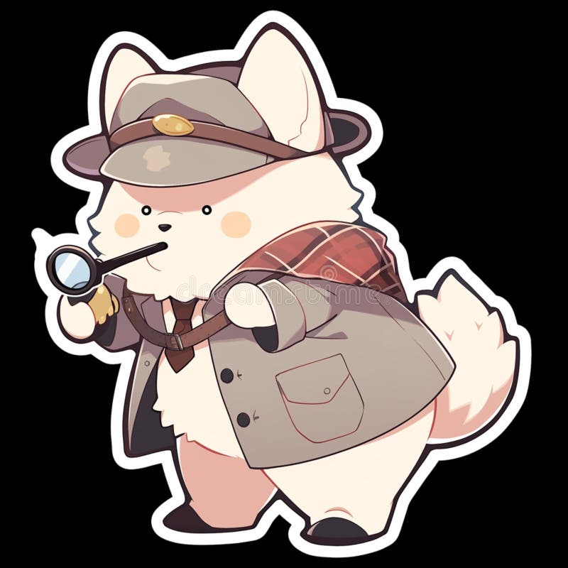 A Detective Dog Who Solves Crimes, AI Generated, Sticker Ver.8 Stock ...