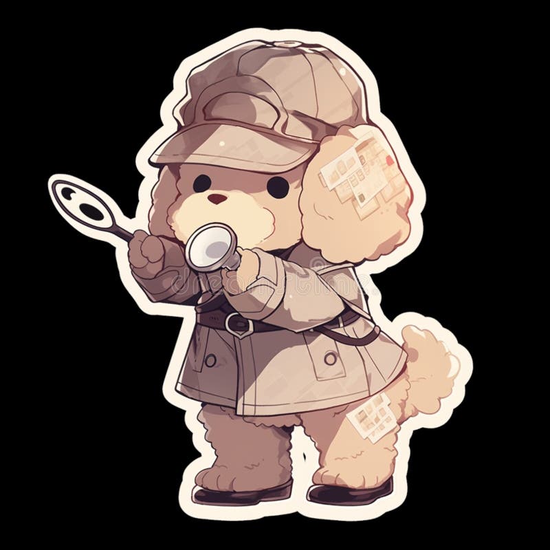A Detective Dog Who Solves Crimes, AI Generated, Sticker Ver.6 Stock ...