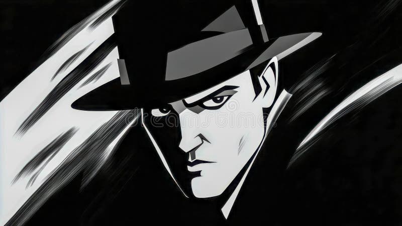 Classic Noir Style Comic Ai Theme Investigator Stock Photos - Free ...
