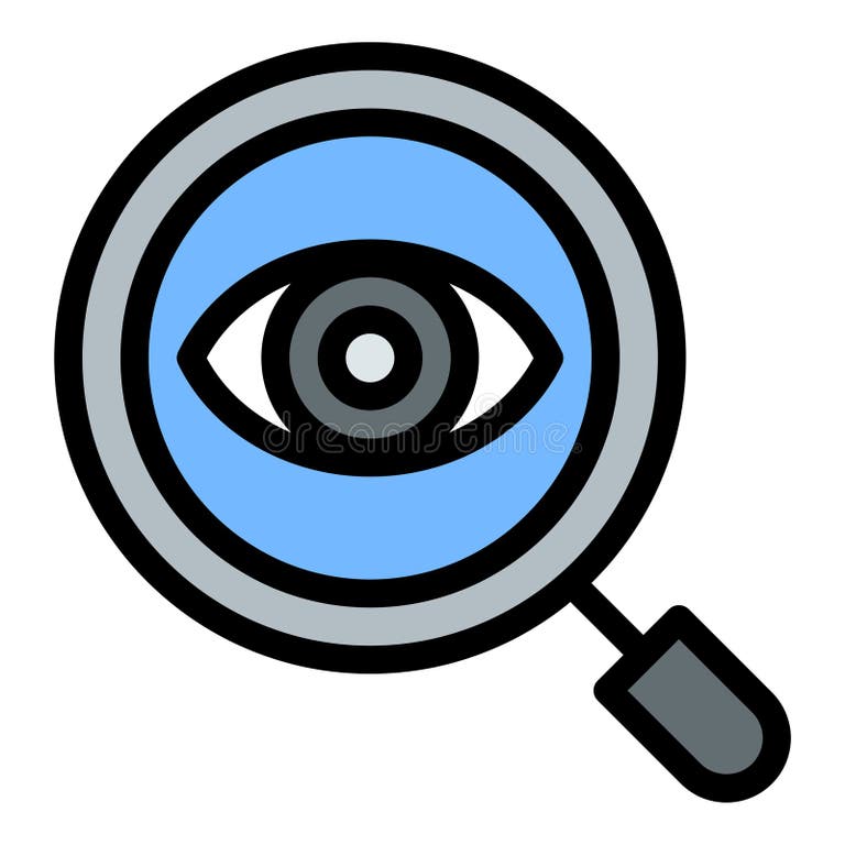 Detective Icon Flat Line Style Illustration Representing Investigation ...