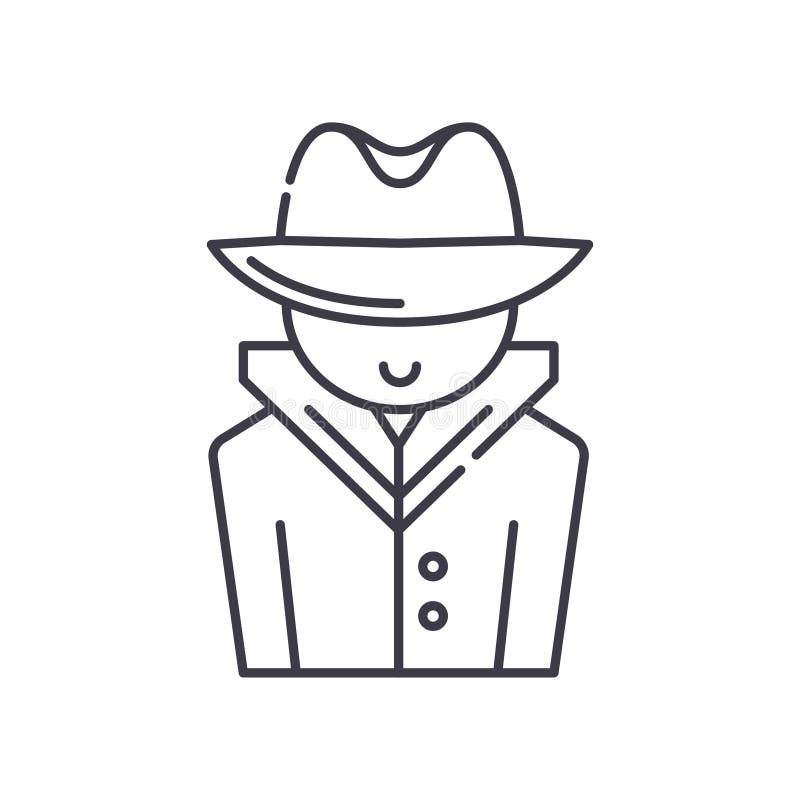 Detective Icon, Linear Isolated Illustration, Thin Line Vector, Web ...