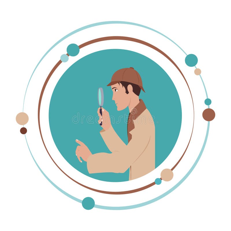 Detective Investigation Graphic Icon Vector Illustration Stock ...