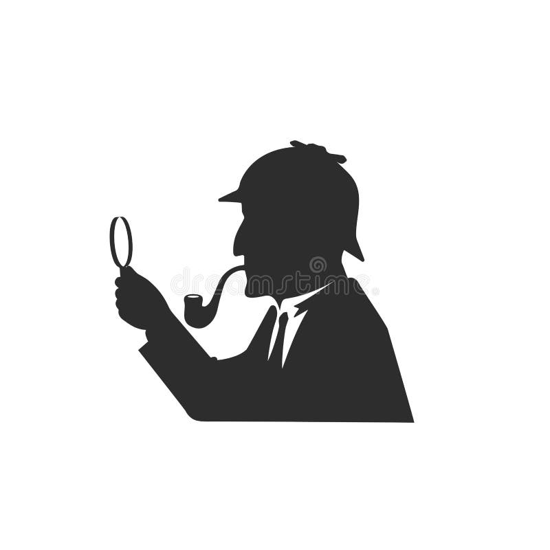 Sleuth Magnifying Glass Silhouette Stock Illustrations – 51 Sleuth ...