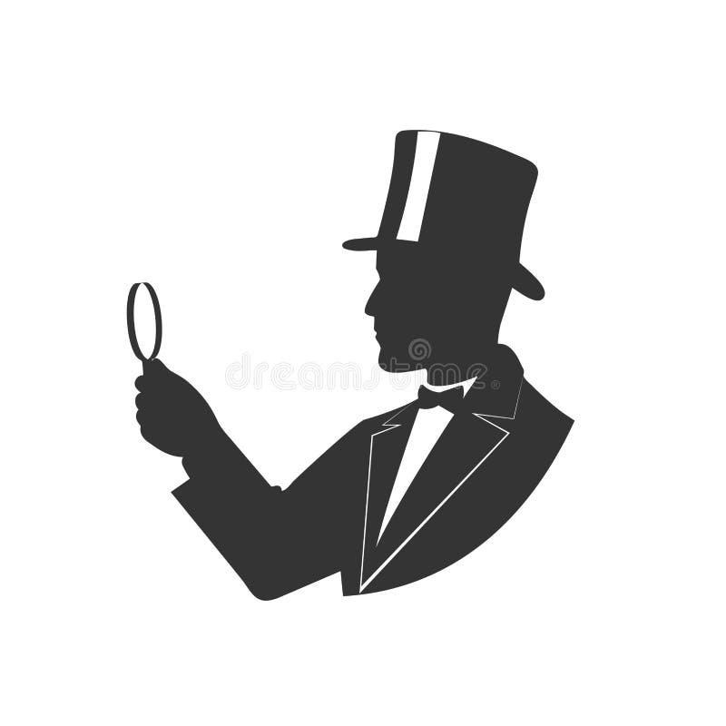 Sleuth Magnifying Glass Silhouette Stock Illustrations – 51 Sleuth ...