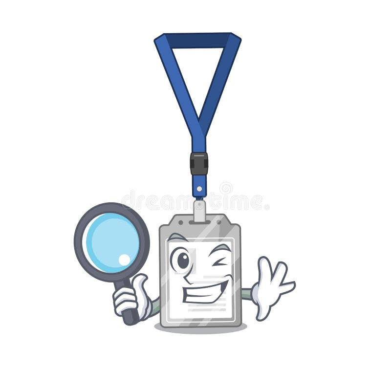 Detective Name Tag On The Mascot Table Stock Vector - Illustration of ...