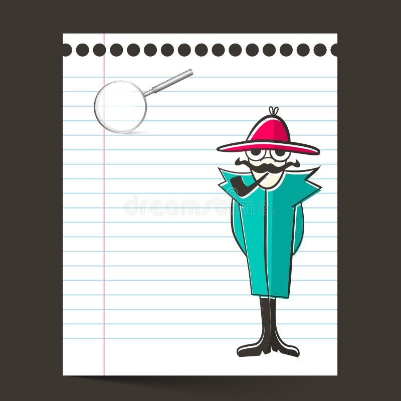 Detective Paper Sheet Magnifying Stock Illustrations – 61 Detective ...