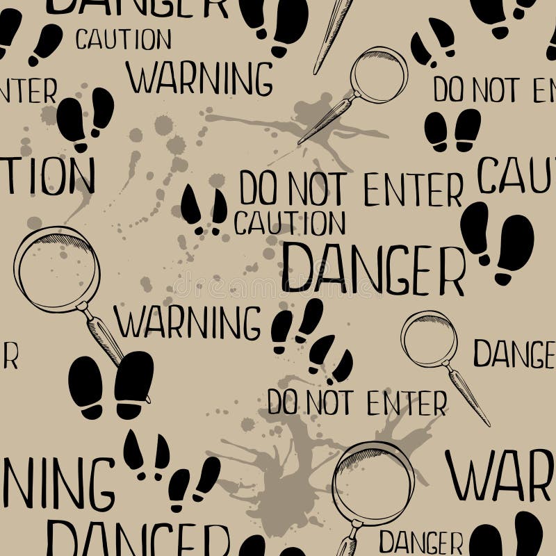 Detective pattern stock vector. Illustration of glass - 61168341