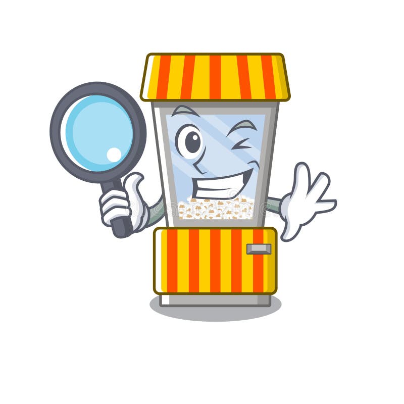 Detective Popcorn Vending Machine in a Character Stock Vector ...