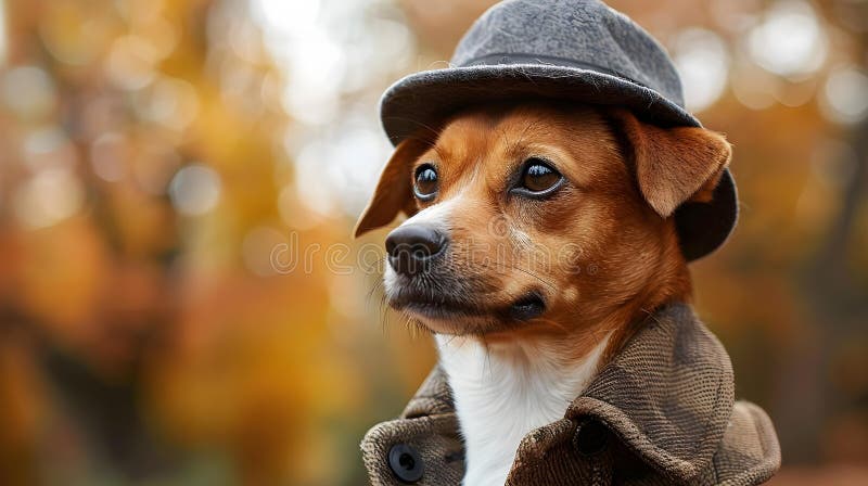 Detective Pup: Sleuth Style in Autumn Hues. Concept Puzzle-solving ...