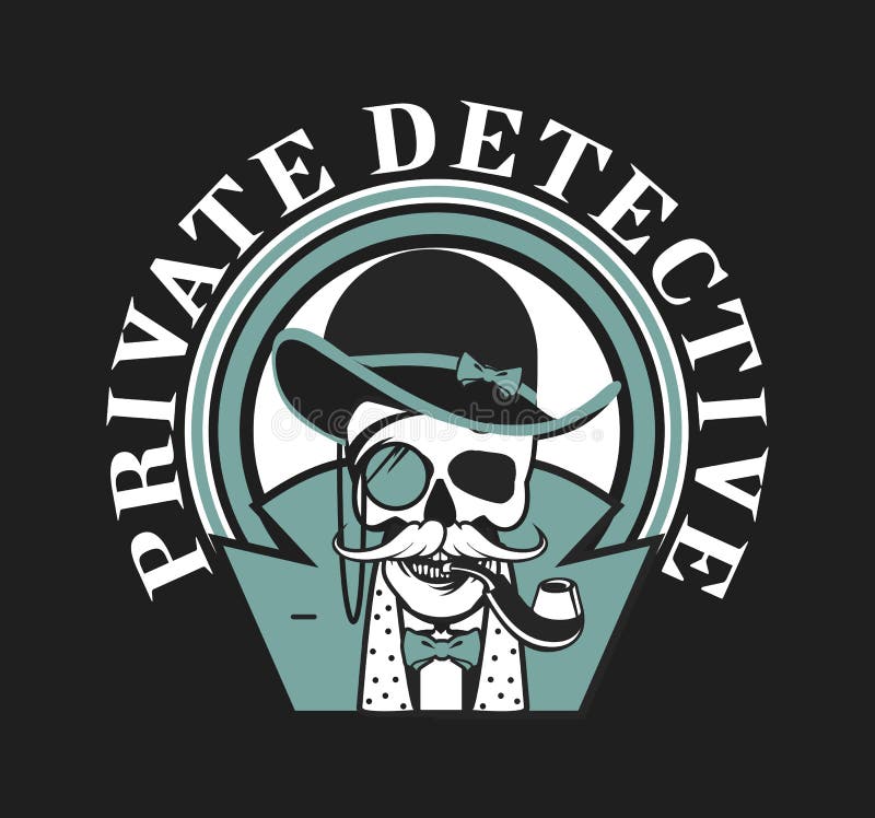 Detective Skull illustrazione vettoriale. Illustrazione di ricerca ...