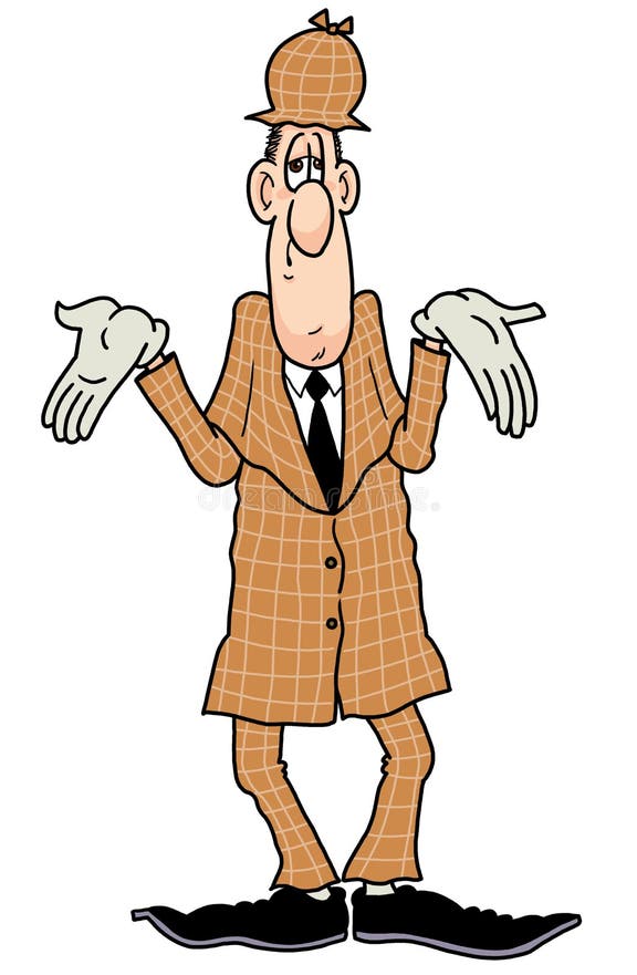 Detective standing stock illustration. Illustration of icon - 25255577