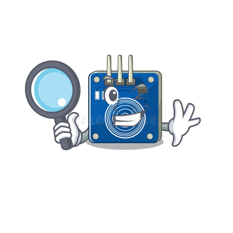 Detective Touch Sensor with the Cartoon Shape Stock Vector ...