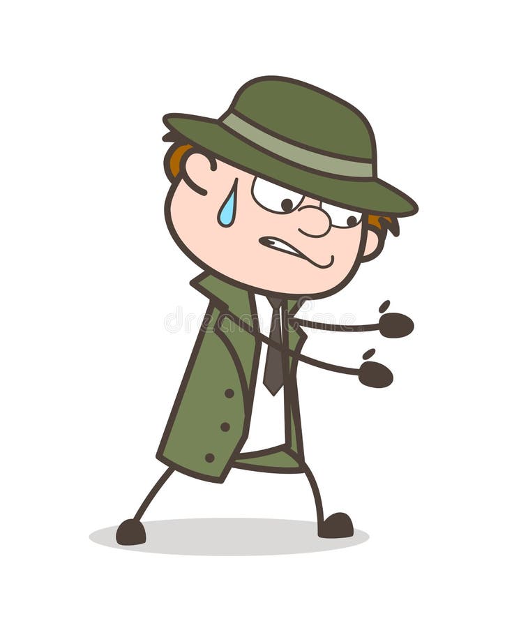 El Intentar Empujar - El Ejemplo Del Vector Del Personaje De Dibujos ...