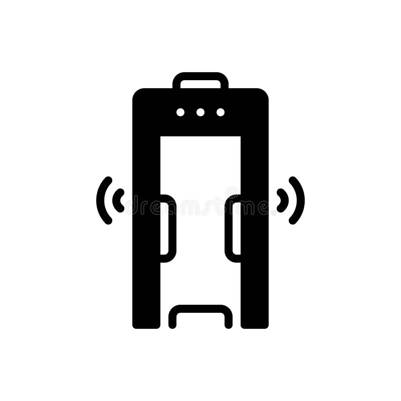 Black Solid Icon for Detector, Sensor and Equipment Stock Illustration ...