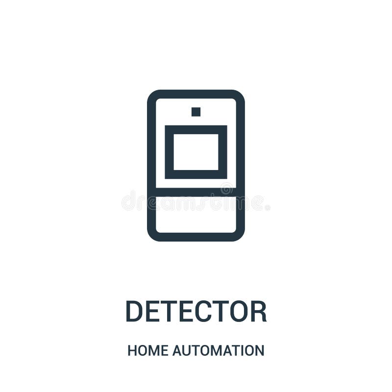 Detector Icon Vector from Home Automation Collection. Thin Line ...