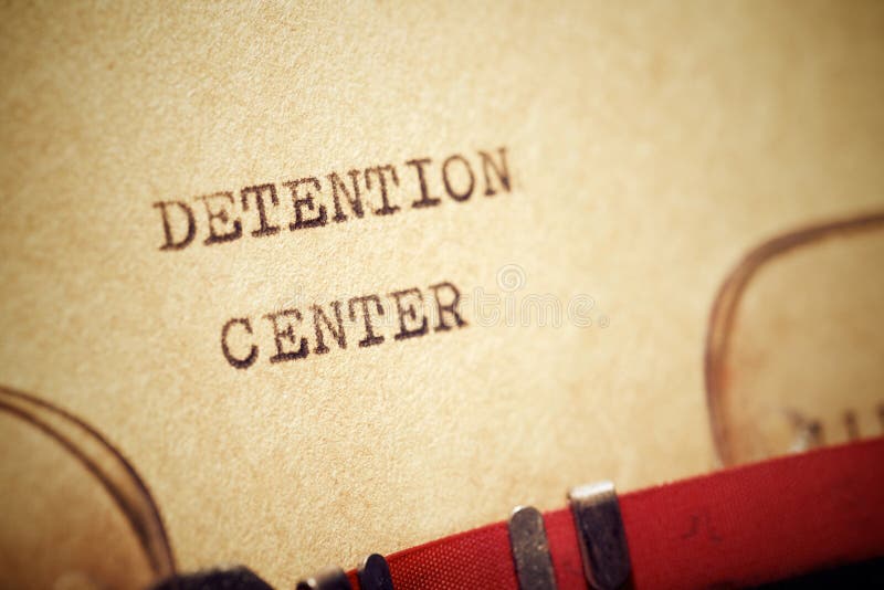 Detention center text stock photo. Image of confinement - 274985986