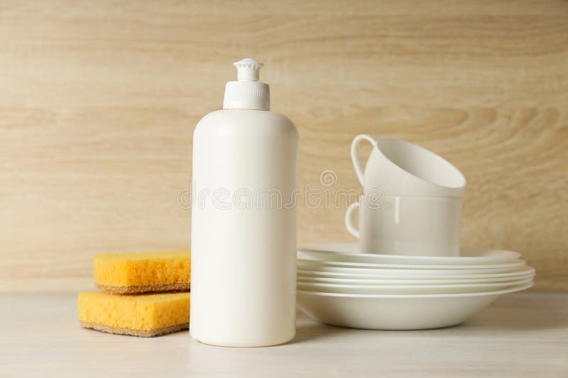 Detergent, Accessories for Dish Washing and Cleaning Stock Image ...