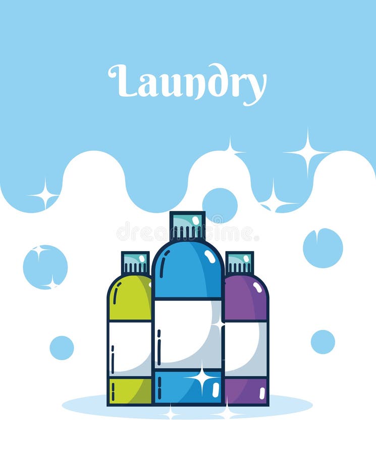 Detergent Bottles Laundry Concept Stock Vector - Illustration of clean ...
