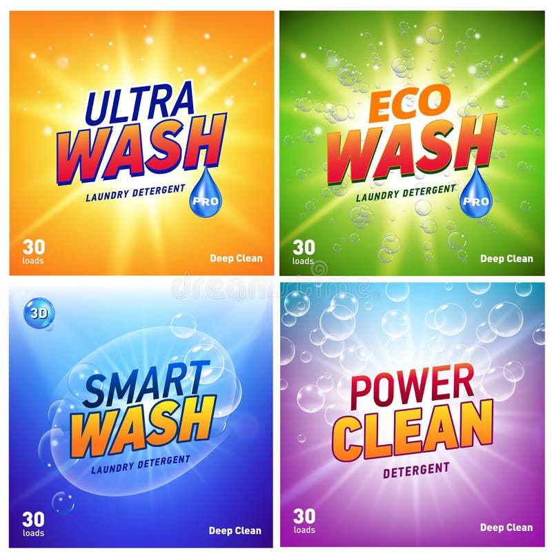 Detergent Packaging Concept Design Showing Eco Friendly Cleaning and ...