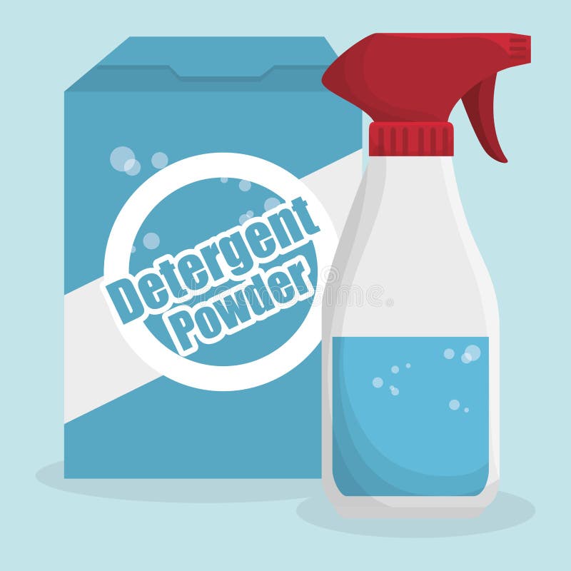 Detergent Powder Box Laundry Service Stock Vector - Illustration of ...
