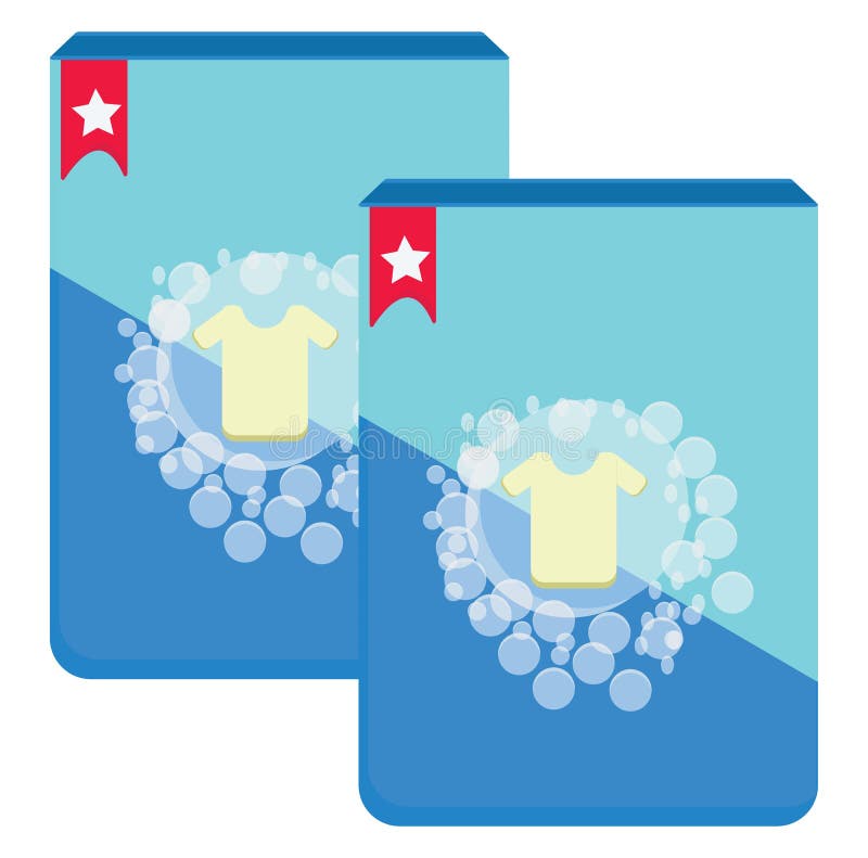 Detergent powder, icon stock vector. Illustration of water - 261375587