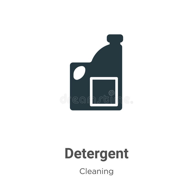 Detergent Vector Icon on White Background. Flat Vector Detergent Icon ...