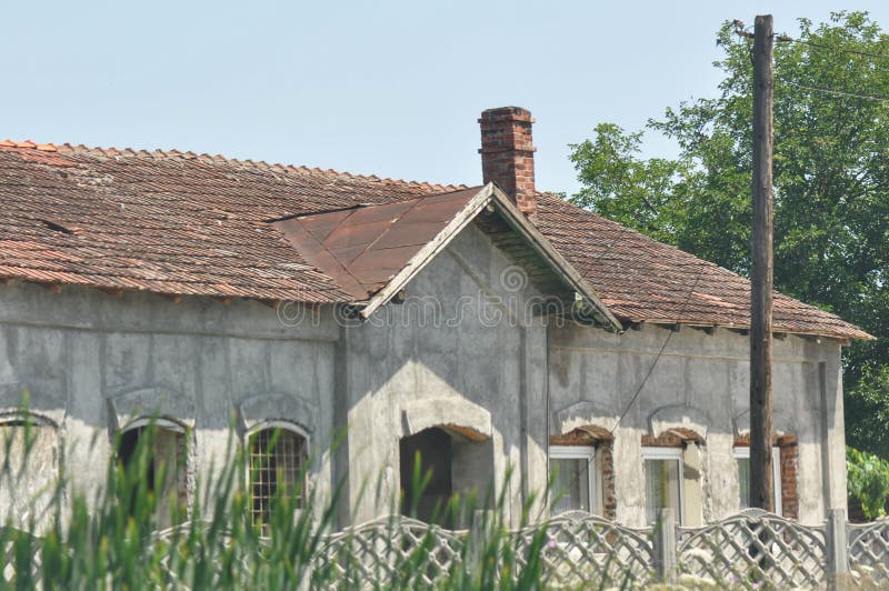 Deteriorated house detail stock photo. Image of break - 120555784