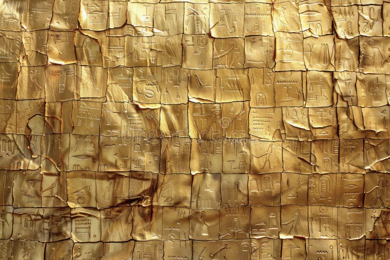 Deteriorating Ancient Manuscript with Faded Script Stock Illustration ...