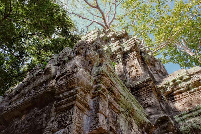 The Deteriorating Stone Tower of Ta Prohm, a Significant Example of ...