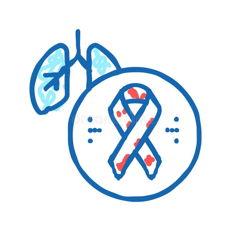 Deterioration of Lung Function in Hiv Infected Patients Icon Doodle ...