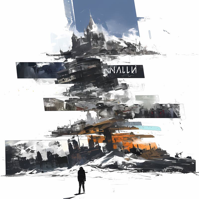 Determination Amidst Chaos: a Cityscape S Perseverance Stock ...