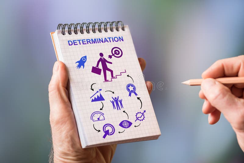 Determination Concept on a Notepad Stock Image - Image of improvement ...