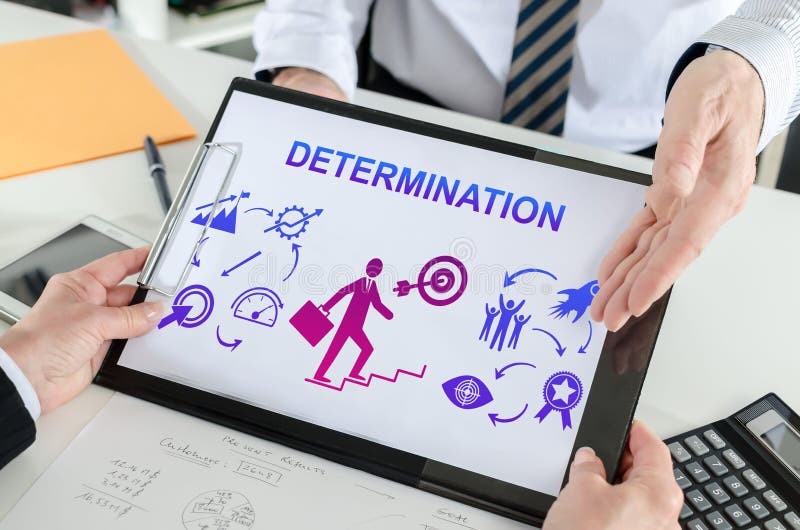 Determination Concept with Rotating Cubes Stock Photo - Image of ...