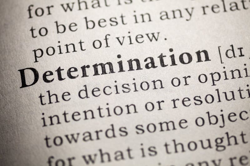 Definition of Determination Stock Photo - Image of information, text ...