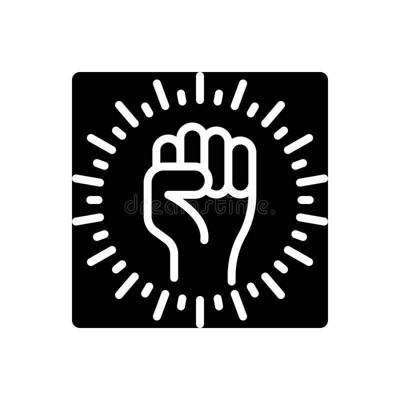 Black Solid Icon for Determination, Ambition and Motivation Stock ...