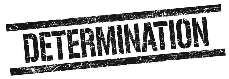 DETERMINATION Text on Black Grungy Rectangle Stamp Stock Illustration ...