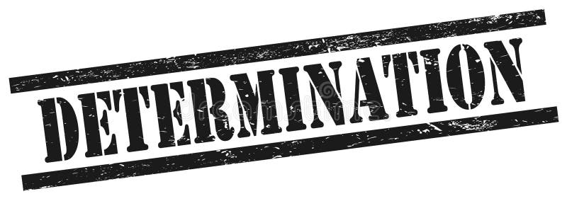 DETERMINATION Text on Black Grungy Rectangle Stamp Stock Illustration ...