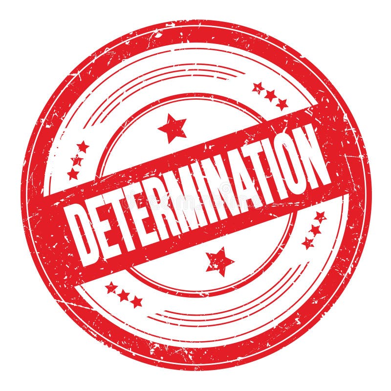 DETERMINATION Text Written in a Red Speech Bubble Stock Illustration ...