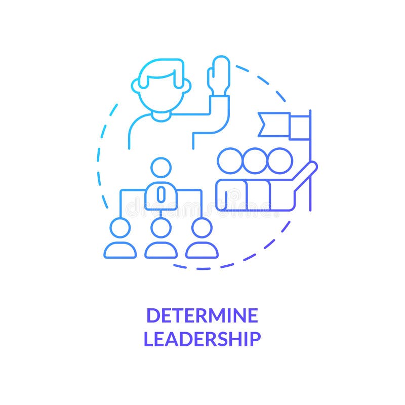 Determine Leadership Blue Gradient Concept Icon Stock Vector ...
