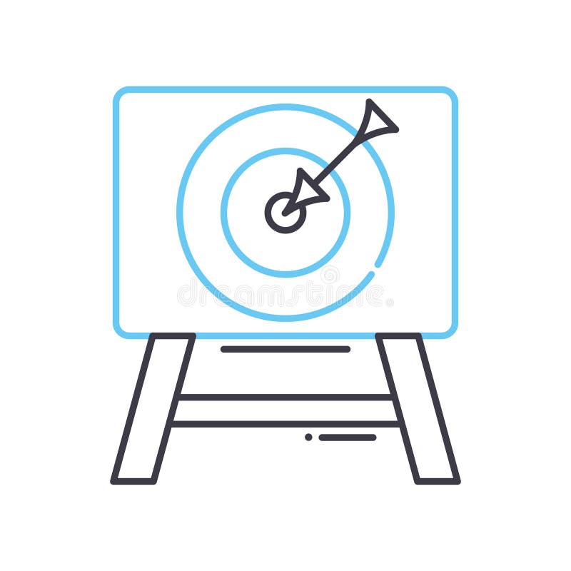 Determine Object Line Icon, Outline Symbol, Vector Illustration ...