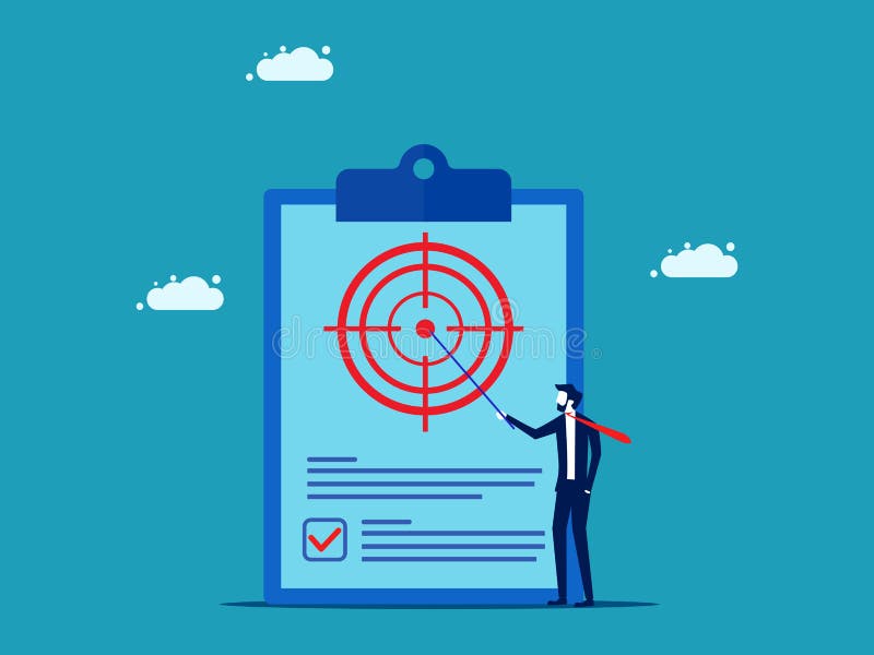 Determine the Scope of Work. Businessman Presenting Goals and Plans ...