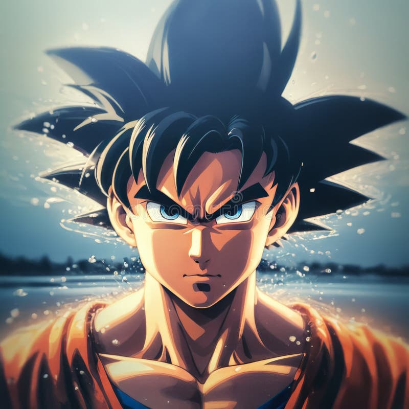 Determined Anime Character in Dynamic Action Pose Stock Illustration ...