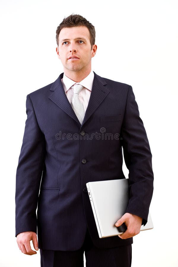 Determined Businessman Concentrating Stock Photo - Image of caucasian ...