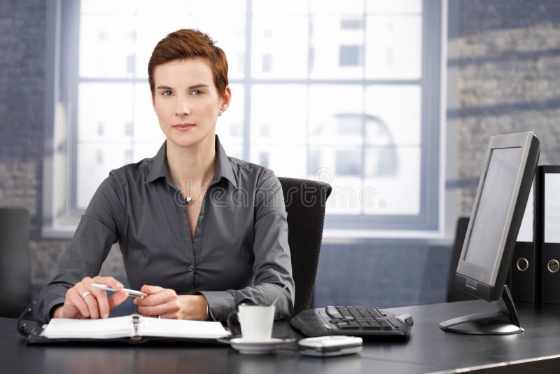 Determined businesswoman stock image. Image of lady, skyscraper - 1947961