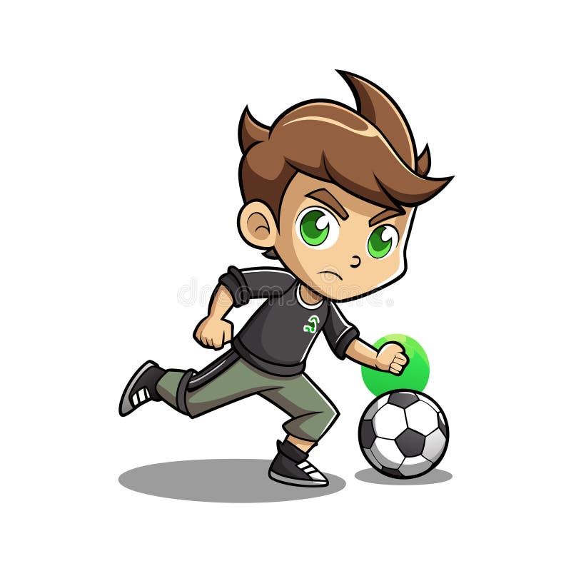 Determined Cartoon Boy Aiming for Success Stock Vector - Illustration ...
