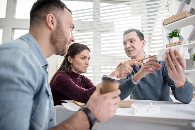 Determined Co-workers Typing on Their Phones Stock Image - Image of ...