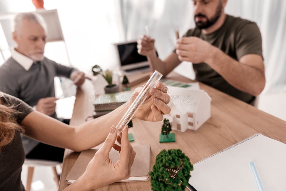 Determined Ecologists Working on Their Project Stock Image - Image of ...
