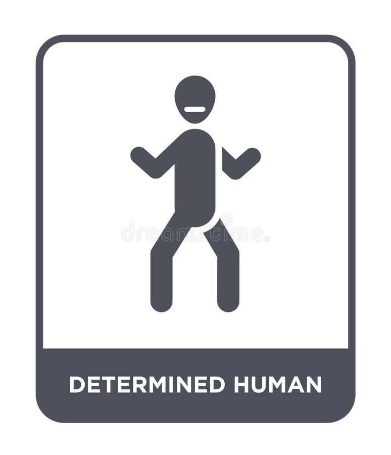 Determined Human Icon in Trendy Design Style. Determined Human Icon ...